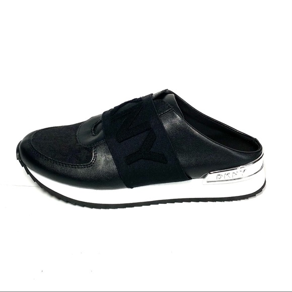 Dkny | Shoes | Dkny Womens Sneaker Mules Black Textileleather | Poshmark